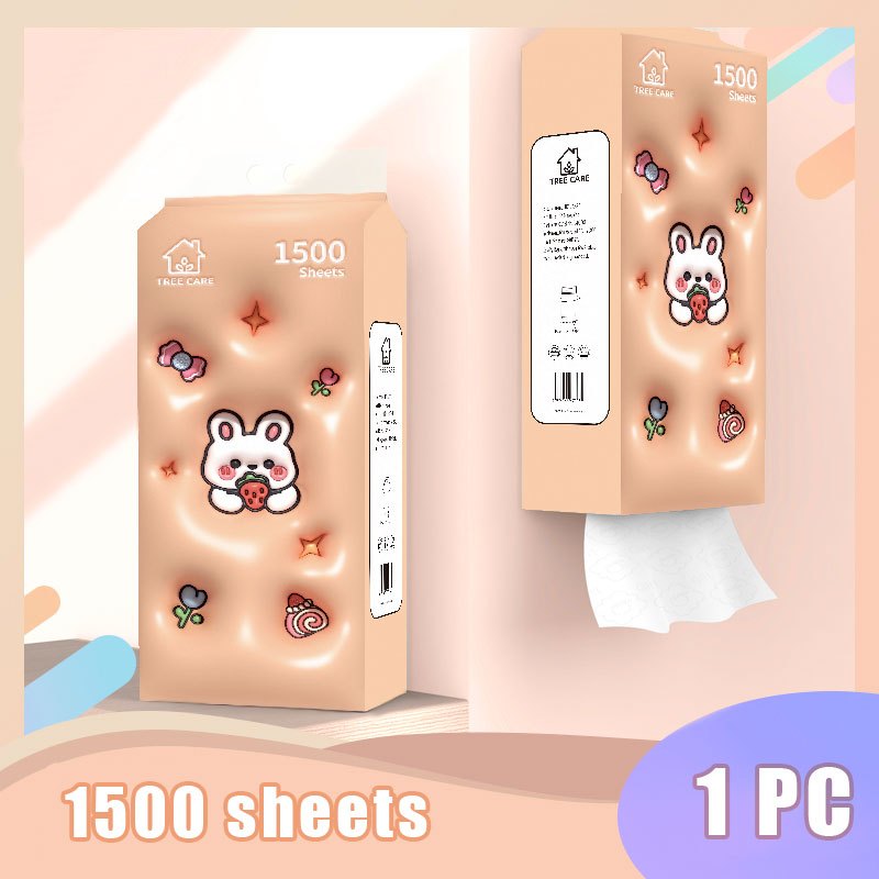 「1500sheet」 Orange tree care 3D Rabbit tissues Wall-Mounted Tissue ...