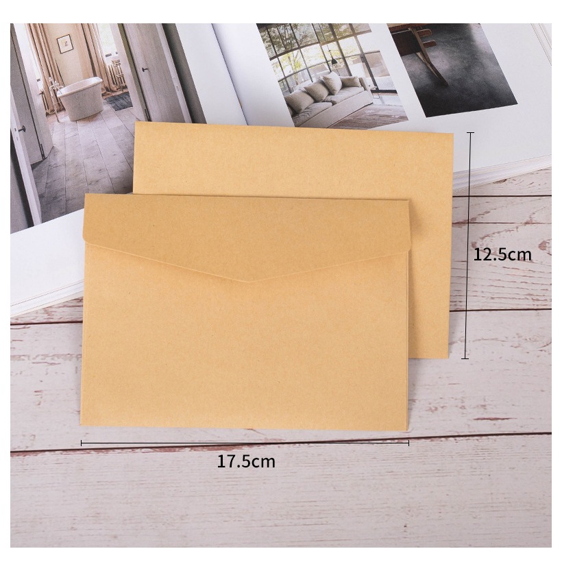 10 Pieces/Pack B6 Size Kraft Paper Material Envelopes Business Greeting ...