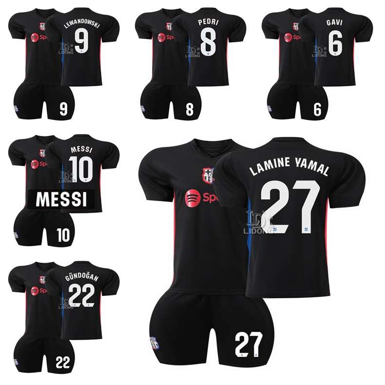 2024-25 Season Barcelona Away Football Adult Kids Jersey Gavi Pedri ...