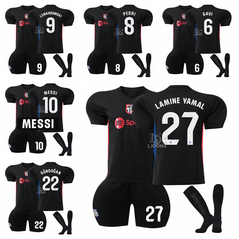 2024-25 Season Barcelona Away Football Adult Kids Jersey Gavi Pedri ...