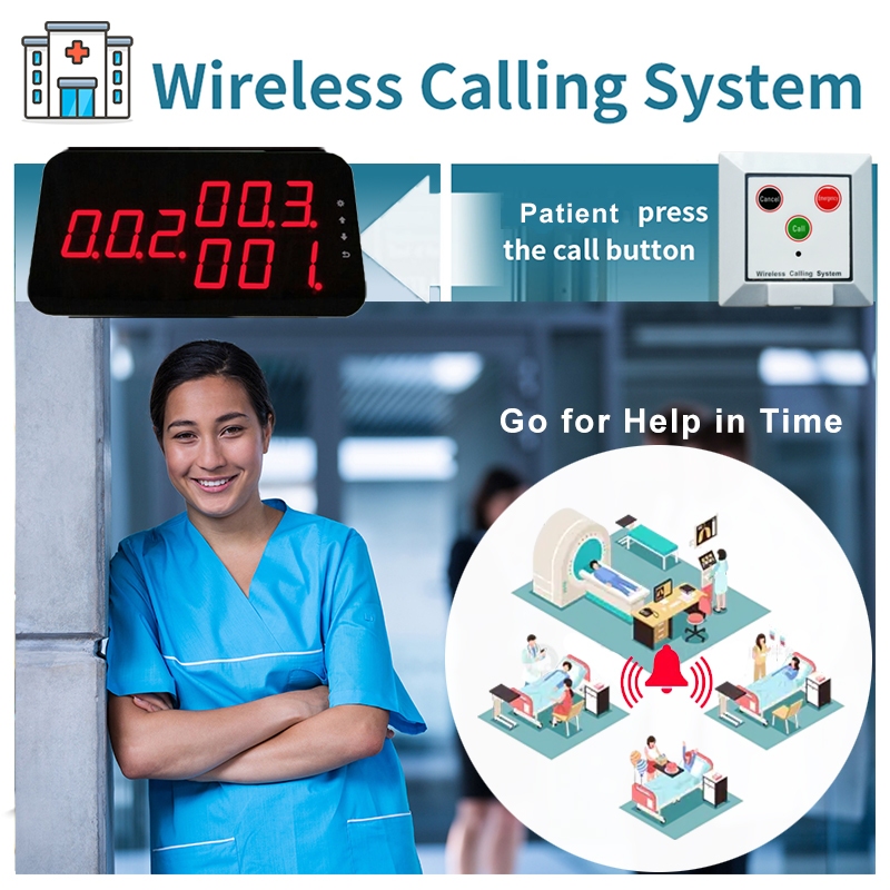 Hospital Pager Service Calling System Wireless Single Nurse Call Pager ...