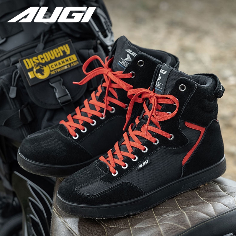 AUGI Motorcycle Riding Shoes Men's Anti-fall Cycling Outdoor Sports ...