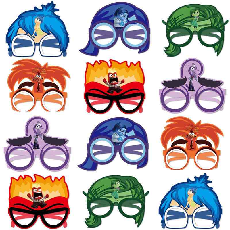 12pc/Lot “inside out” Theme Party Paper Eye Masks Kids Toy Paper ...