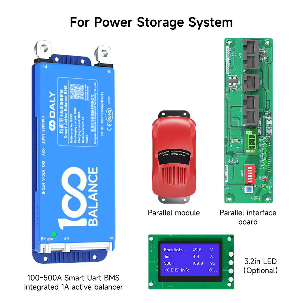 100balance BMS Parallel Accessories Inverter Link Cable Solar Interface ...