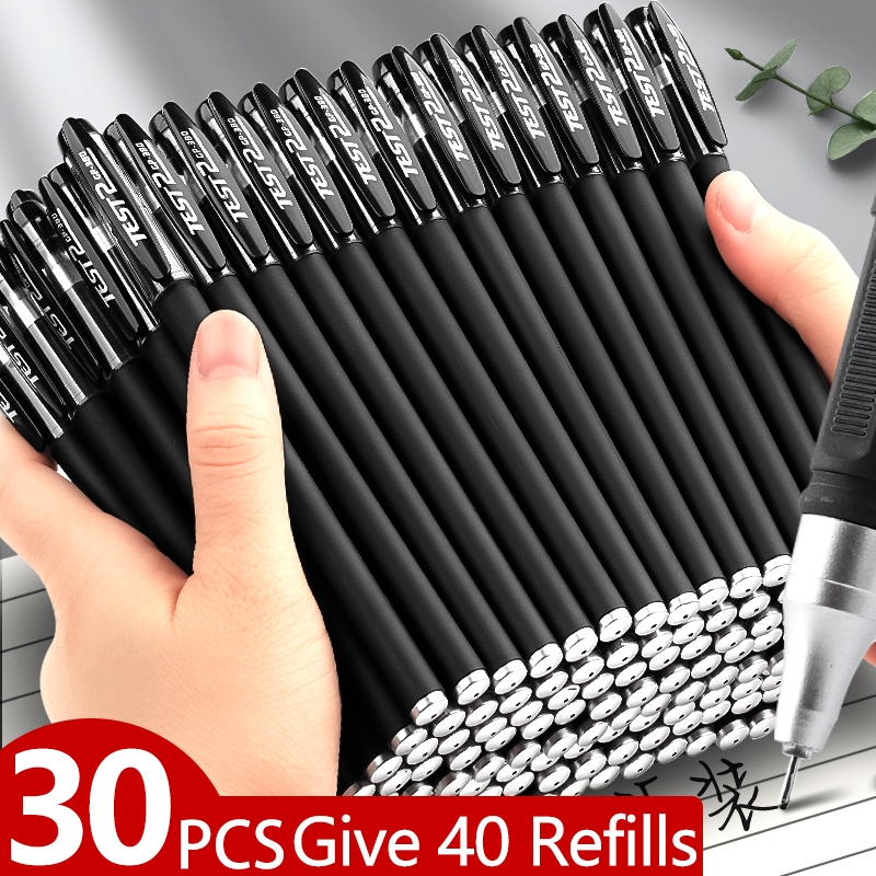 [COD] 100pcs Gel Pen Set 0.5MM Large Capacity Writing Pen Black Carbon ...