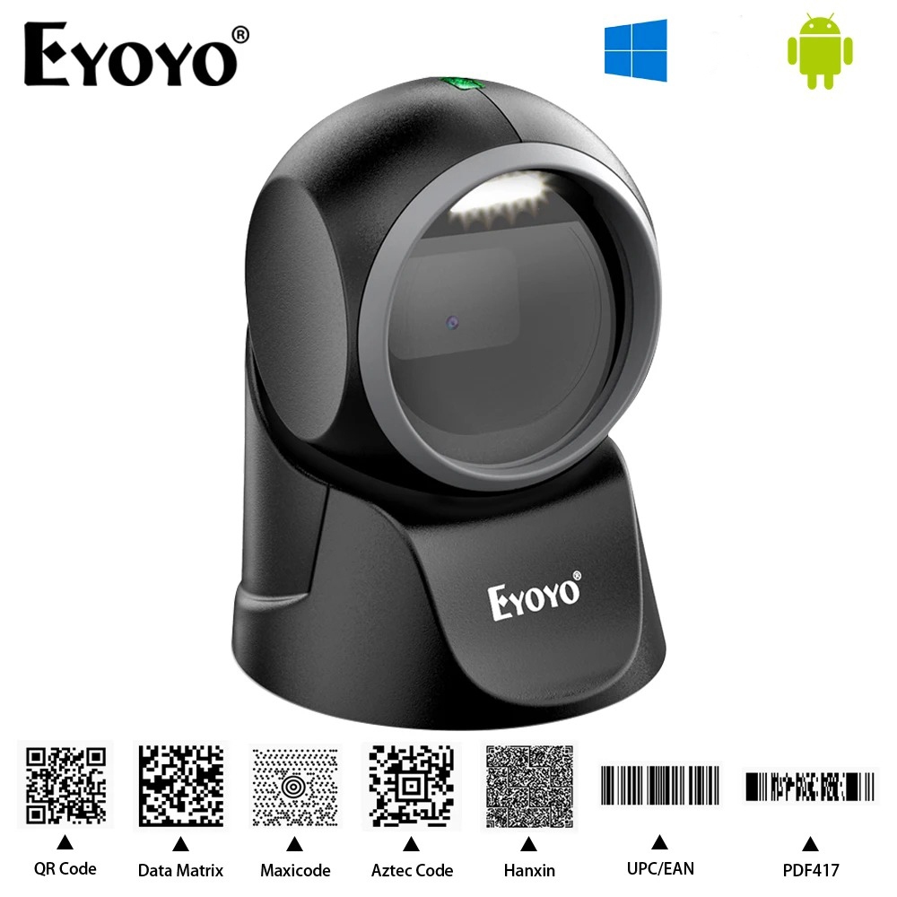 Eyoyo EY-7130 Desktop Barcode Scanner With Automatic Sensing USB Wired ...