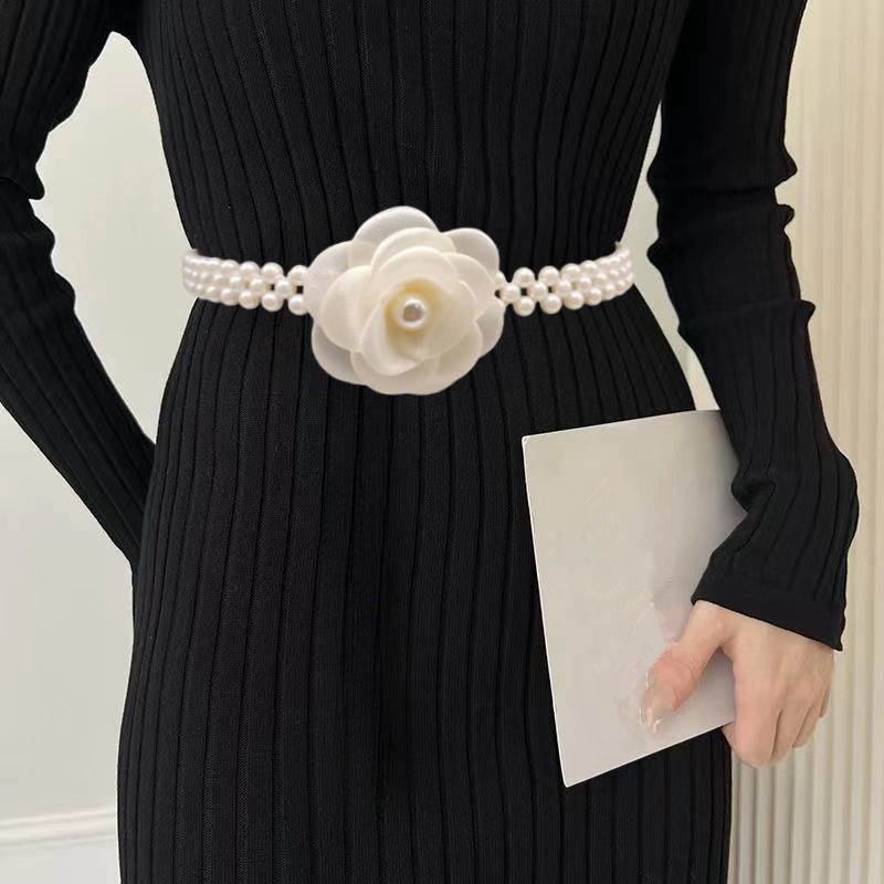 Luxury Cloth Flower Belts Chain For Women 2024 New Fashion Designers ...