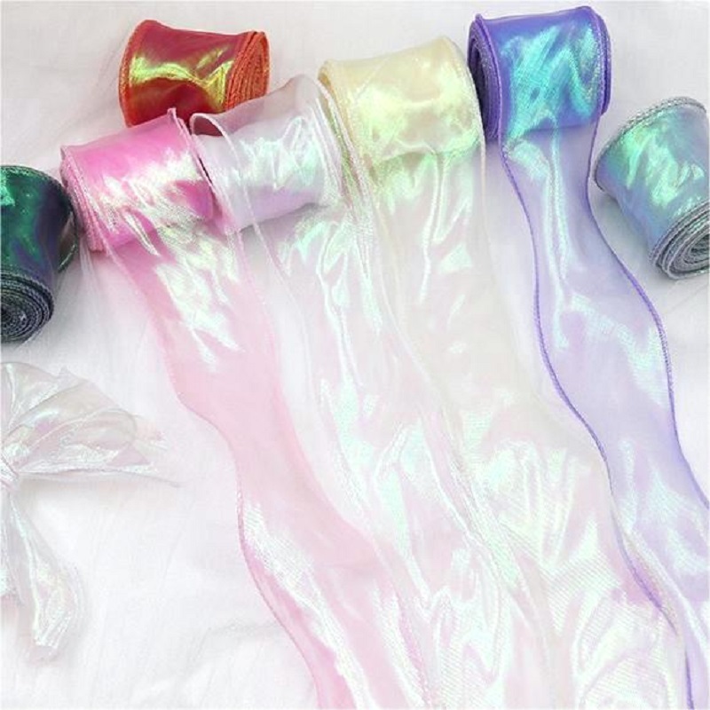 10 Yards/Roll 6cm Symphony Fishtail Yarn Transparent Gauze Hair ...