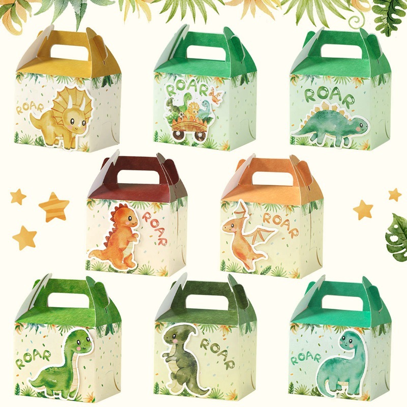 8pcs 8.5*11.5cm Dinosaurs Candy Boxes Safari Theme Party Decorations ...