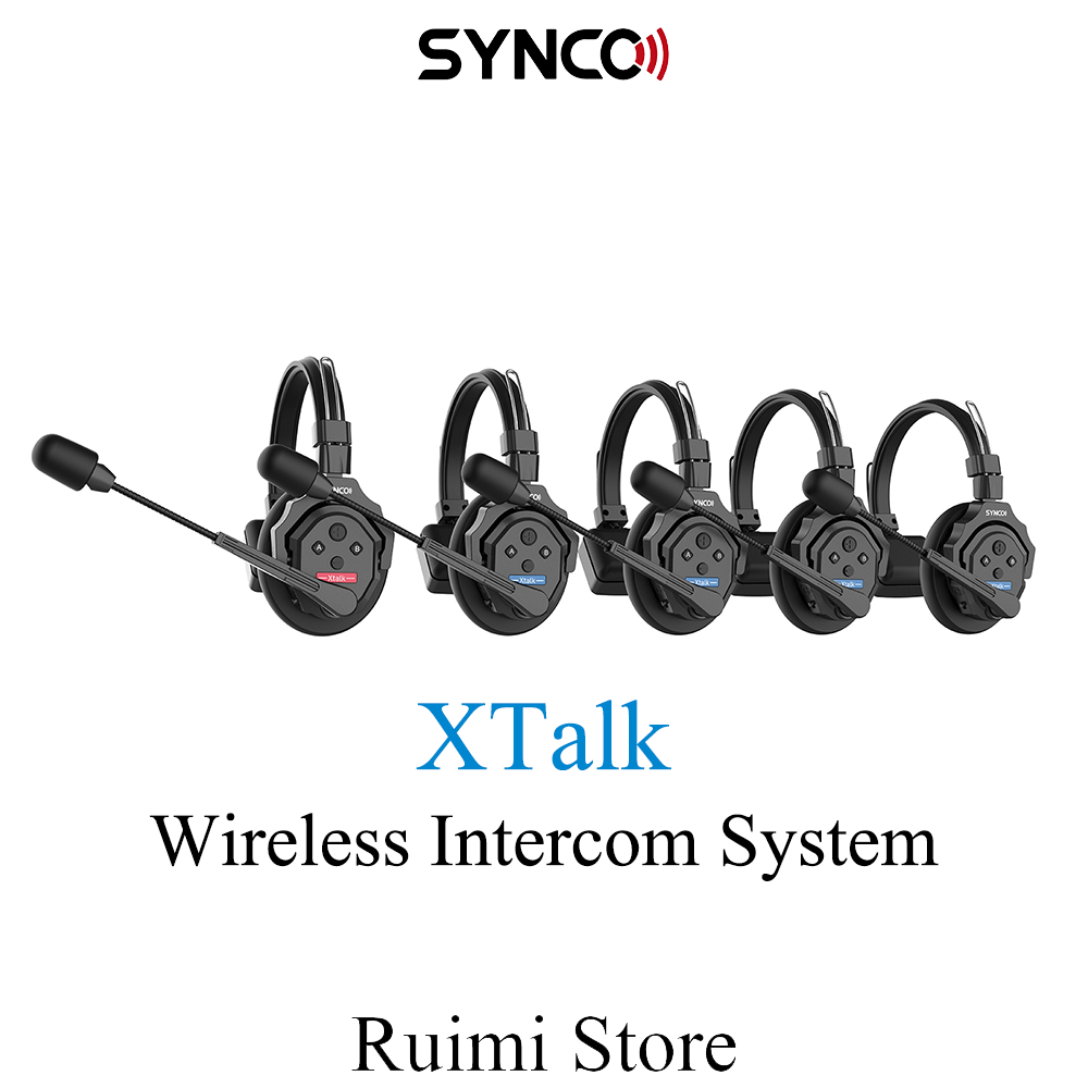 Synco Xtalk 2.4G Full-Duplex Single-Ear Remote Headset Wireless Intercom System for Film and ...