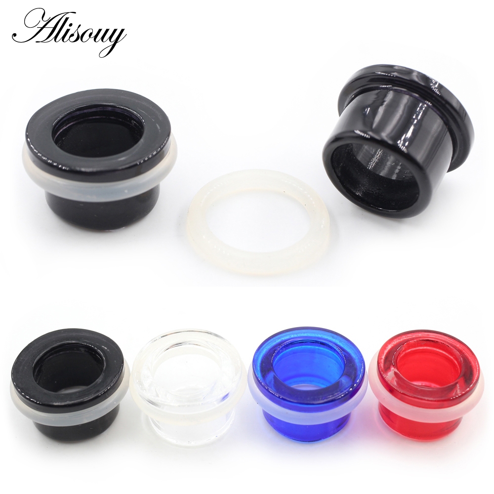 Alisouy 2 Pieces Transparent Acrylic Hollow Ear Tunnels Plugs Expander ...