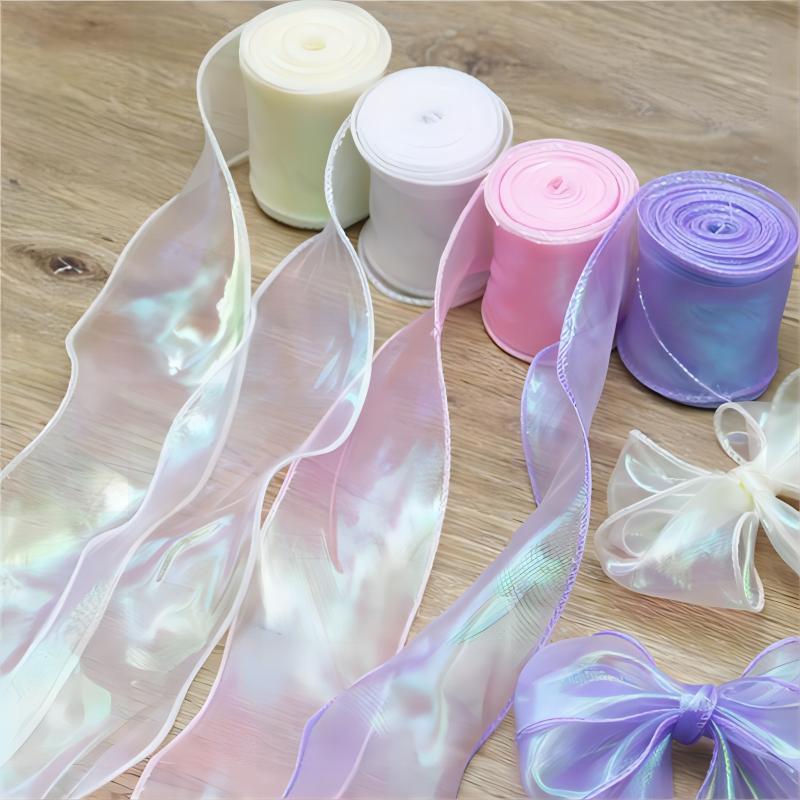 10 Yards/Roll 60mm Symphony Fishtail Yarn Transparent Gauze Ribbon Hair ...
