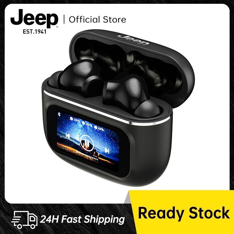 Jeep EW118 Plus Bluetooth Earphones Color LED Screen ANC Noise ...