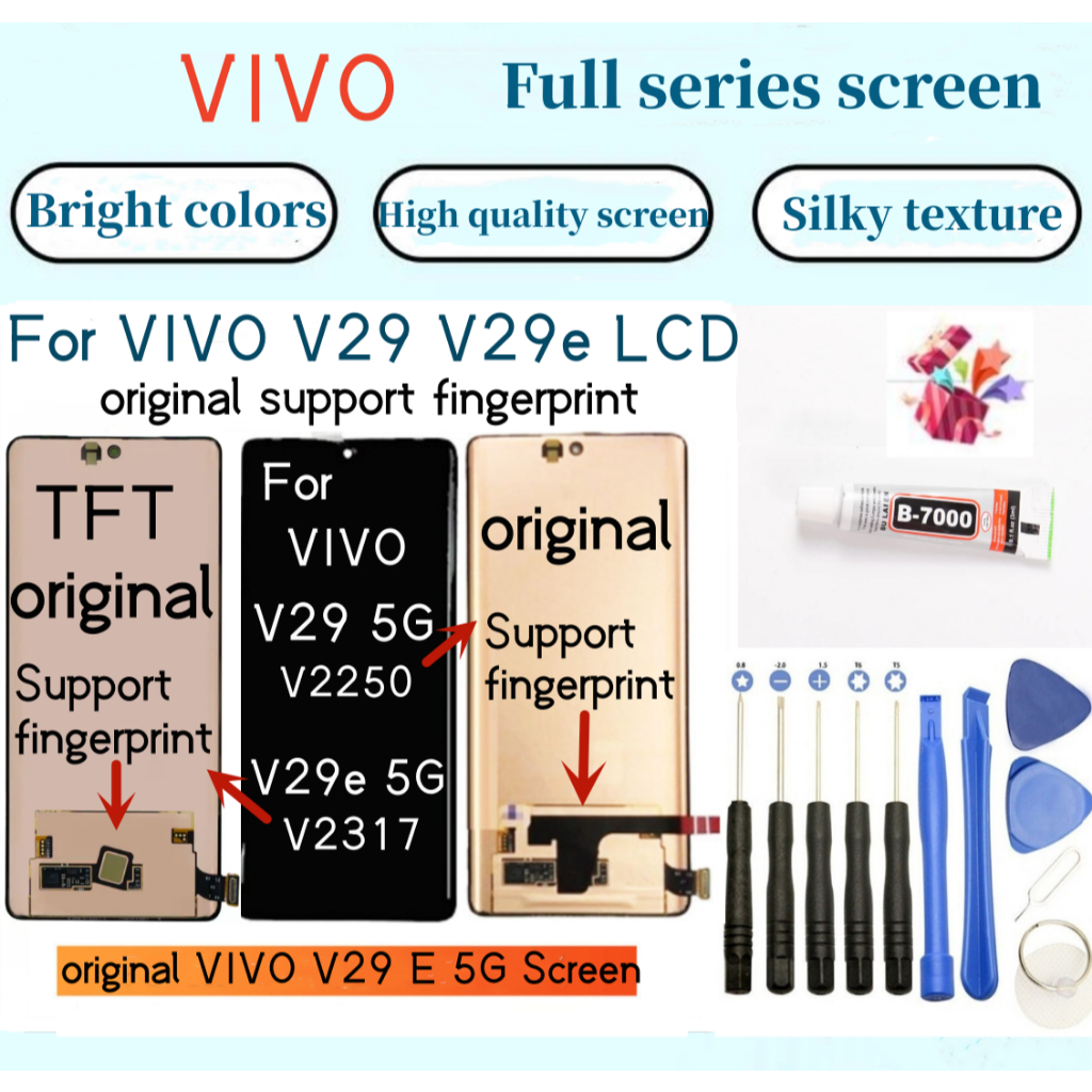 original Brand New VIVO V29 5G LCD Display for V29e 5G Screen Assembly ...