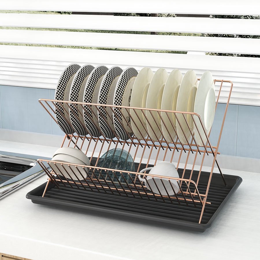 Kitchen foldable drain rack kitchen stainless steel cutlery rack dish ...