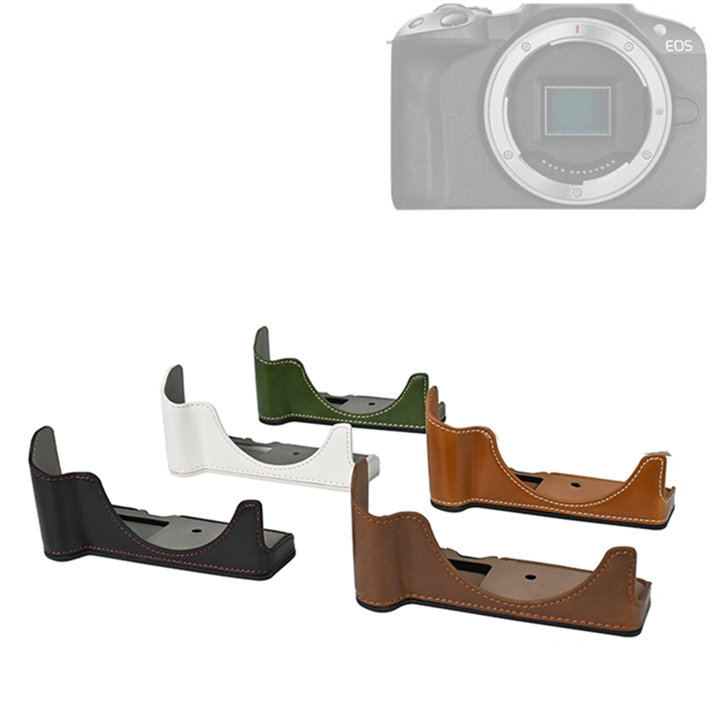 R50 PU / Real Genuine Leather Camera Half Base Body Case Cover ...
