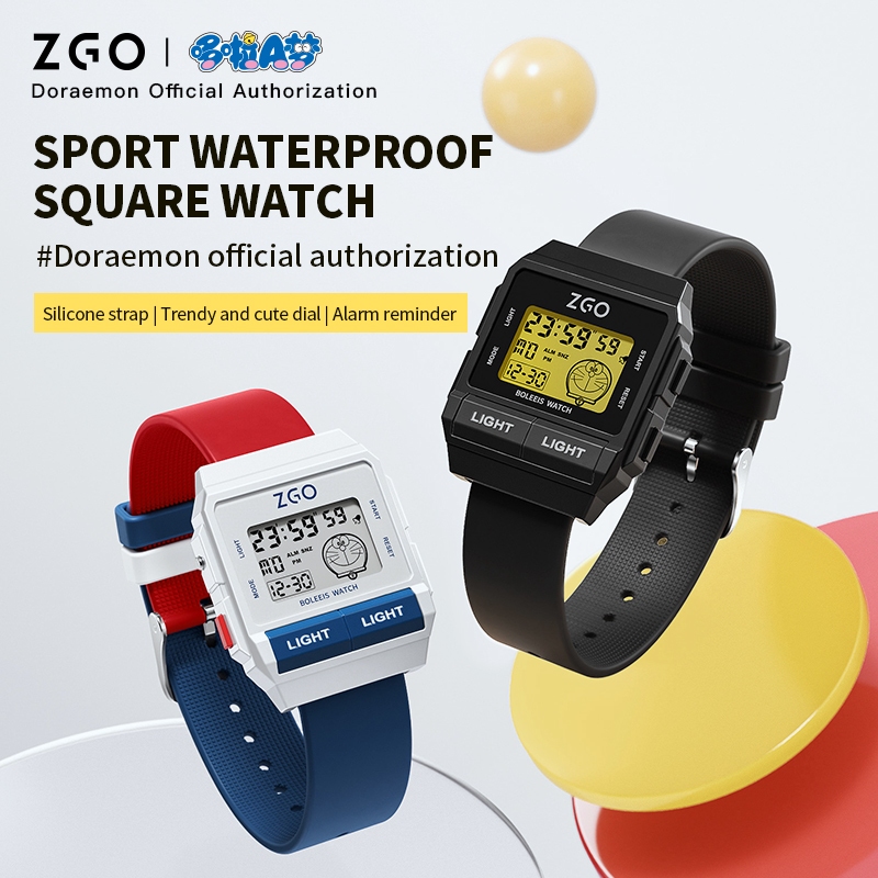 ZGO Doraemon Watch For Kids Multifunctional Luminous Alarm Clock ...