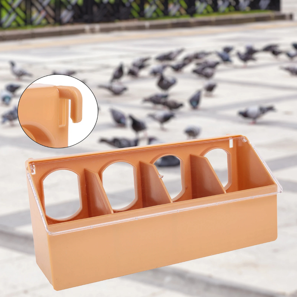 1/2/4 Holes Hanging Cage Box Automatic Feeder Large Capacity Food ...