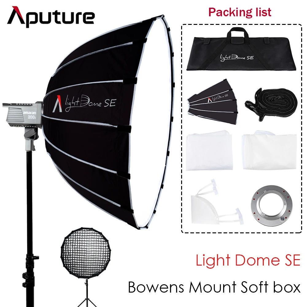 Aputure Light Dome SE Lightweight Portable Softbox Modifier Flash ...