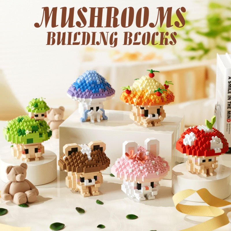 Cartoon mushroom 7249-7254 building blocks assembled toys children's ...