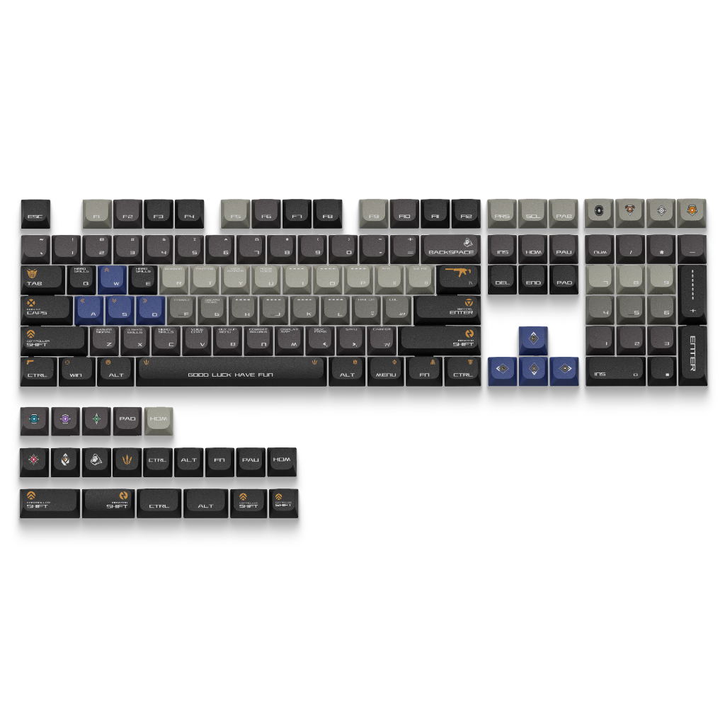 XVX Team Liquid VALORANT Pioneer Low Profile Side-Printed Keycaps 128 ...