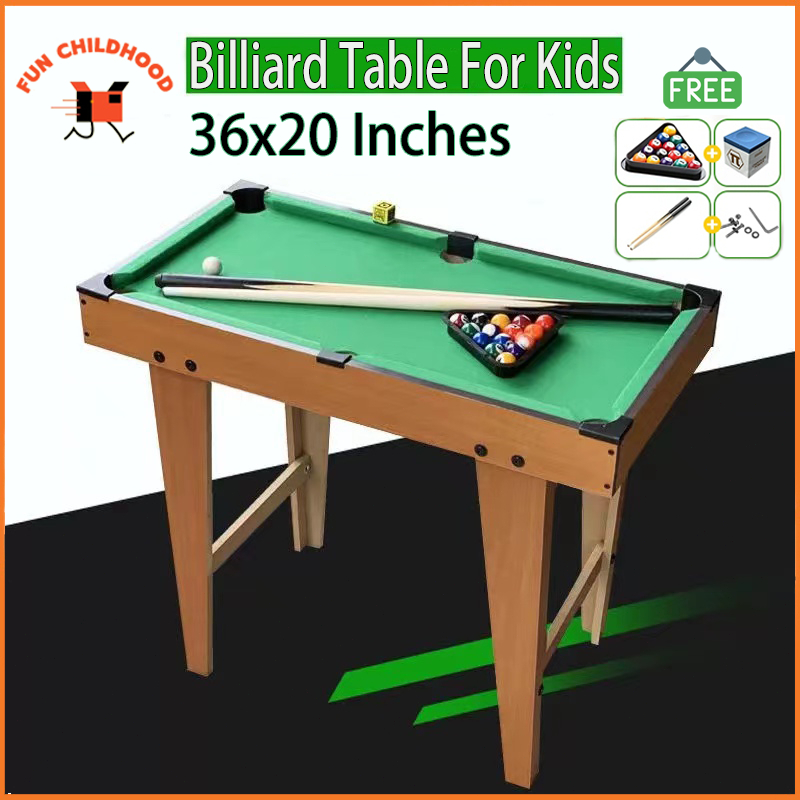 FUNC New 36x20 Inches Mini Billiard Table For Kids Wooden Tabletop Pool ...