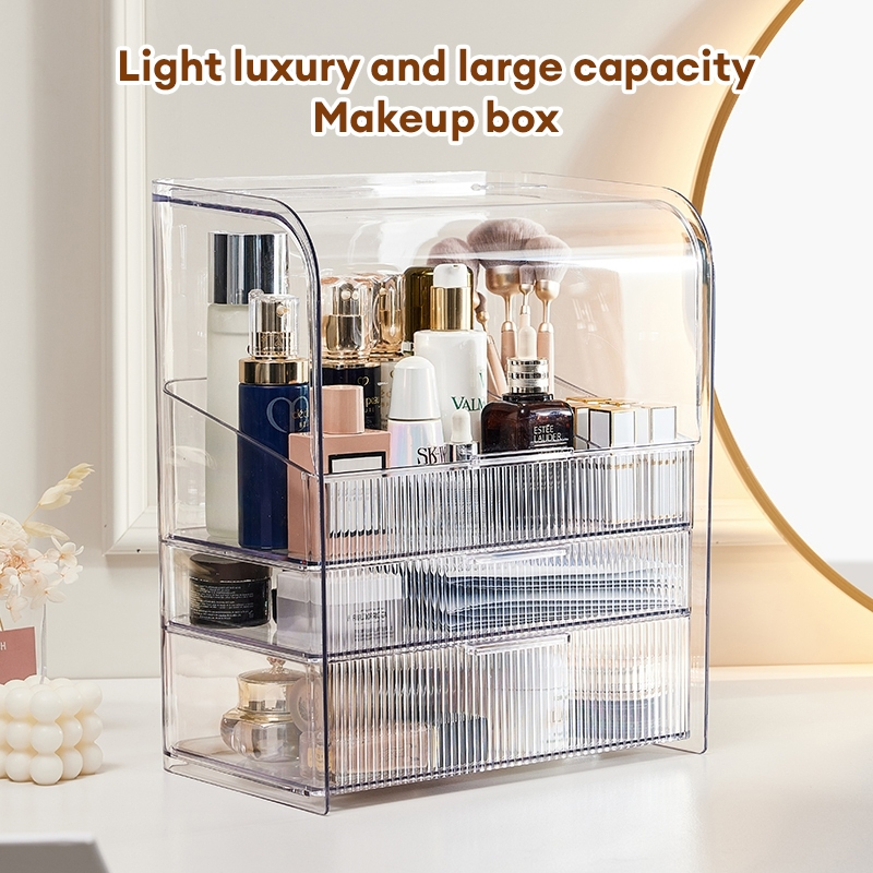 3 Layer Clear Acrylic Storage Organizer Make Up Organizer Skin Care ...