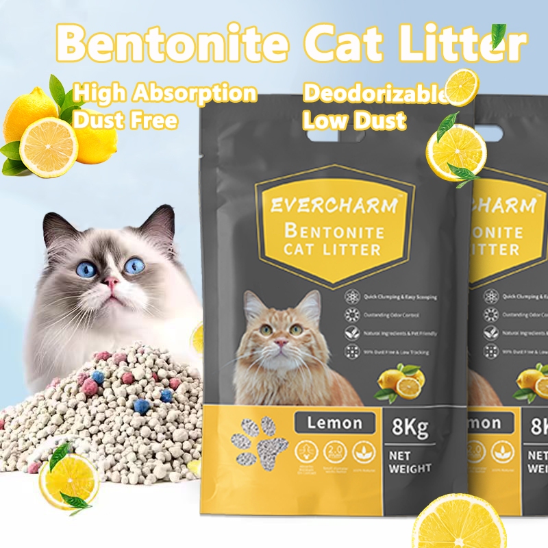 8KG Bentonite Cat Litter Food GradeOdour Control clumping Highly ...