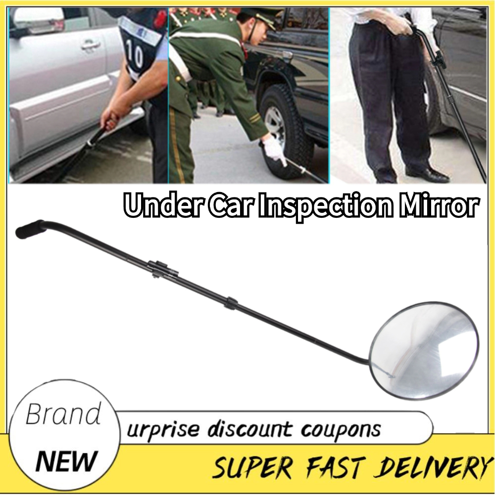 Under Car Inspection Mirror with Light Telescoping Handle Adjustable ...