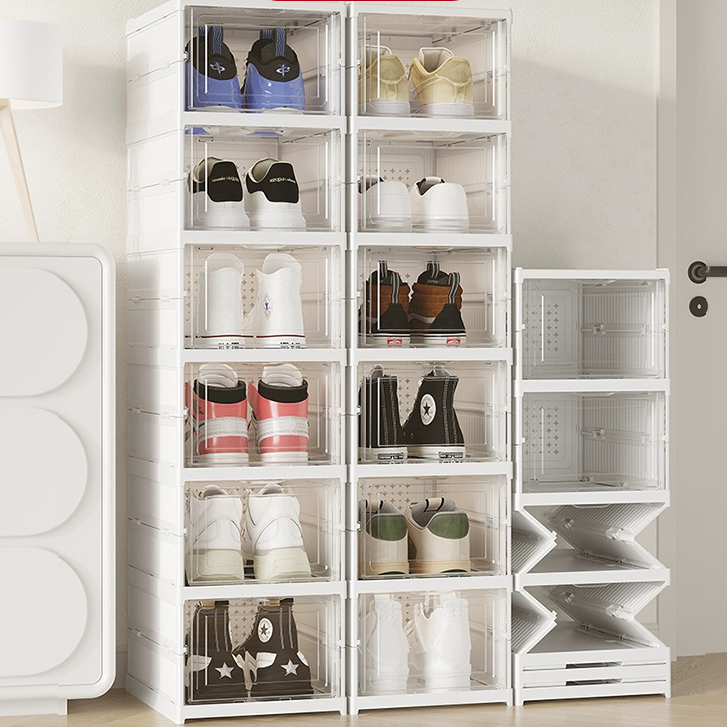 Foldable Shoe Box Shoe Rack Organizer shoe storage shoe cabinet Dust ...