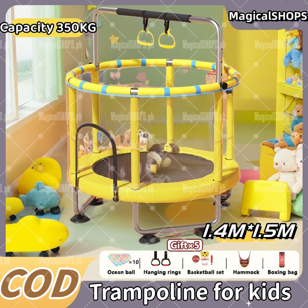 Upgraded version 140x150CM Round Trampoline Indoor/outdoor home Kids ...