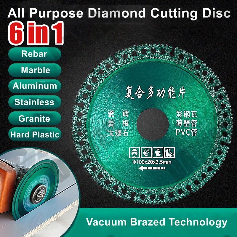 6 in 1 Diamond Cutting Metal Cutting Disc Multi-function Cutting Metal ...