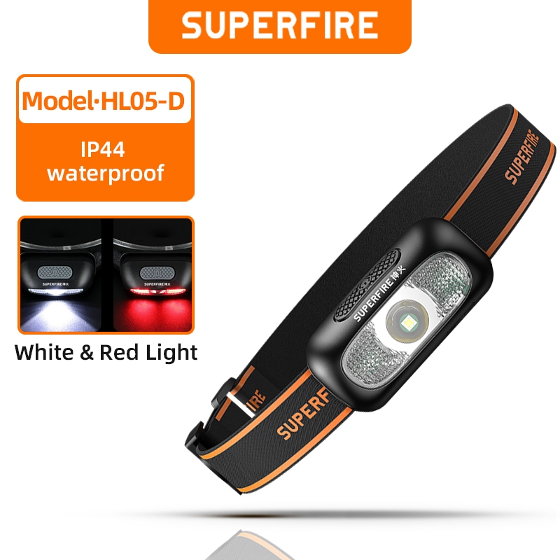 SUPERFIRE HL05-D Headlight LED Headlamp Outdoor Waterproof Head Light ...