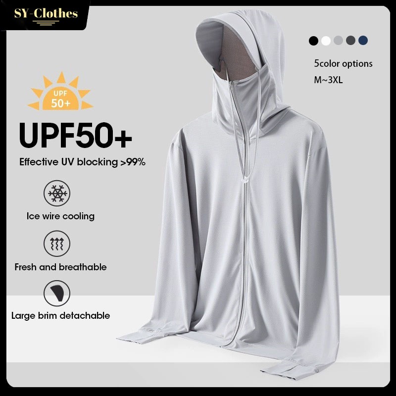 Hat Coat UV Sun Protection Coats Long Sleeve Anti Ultraviolet Hooded ...