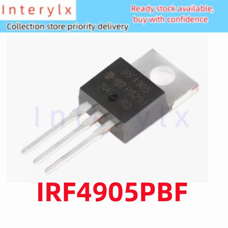 1pcs/lot Original Genuine IRF4905PBF IRF4905 TO-220 P Channel-55V/-74A In-Line MOSFET Field ...