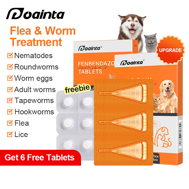 PUAINTA Pets Anti Tick and Flea for Dog and Cat Deworming for dog and ...