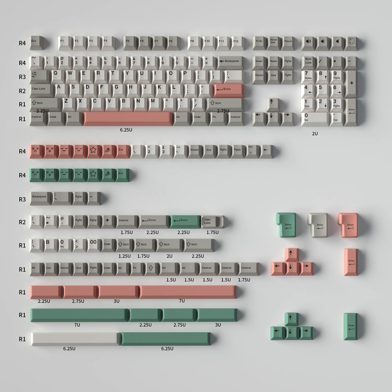 【Keycap Only】GMK 9009 Keycap 173 Keys PBT Double Shot Cherry Profile For Mechanical Keyboard ...
