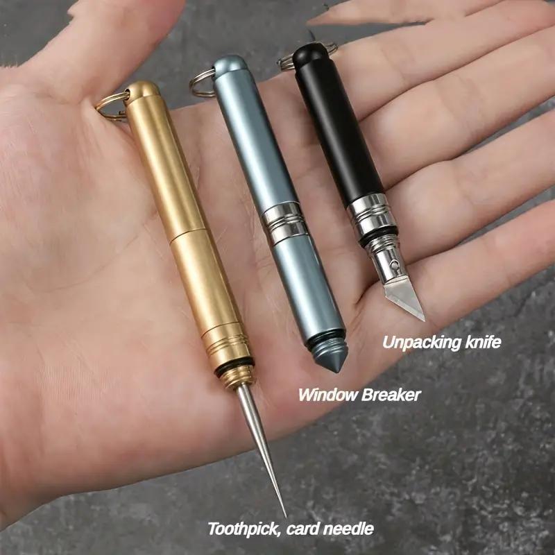 key rings key rings Brass Toothpick All-in-one Knife Keychain Pendant ...