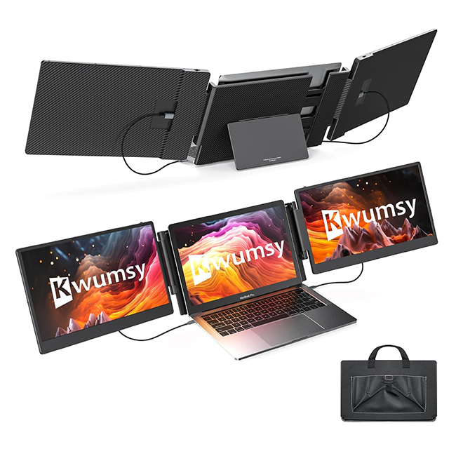 Portable Monitor, 14” FHD 1080P IPS Laptop Screen Extender Fit for 13 ...