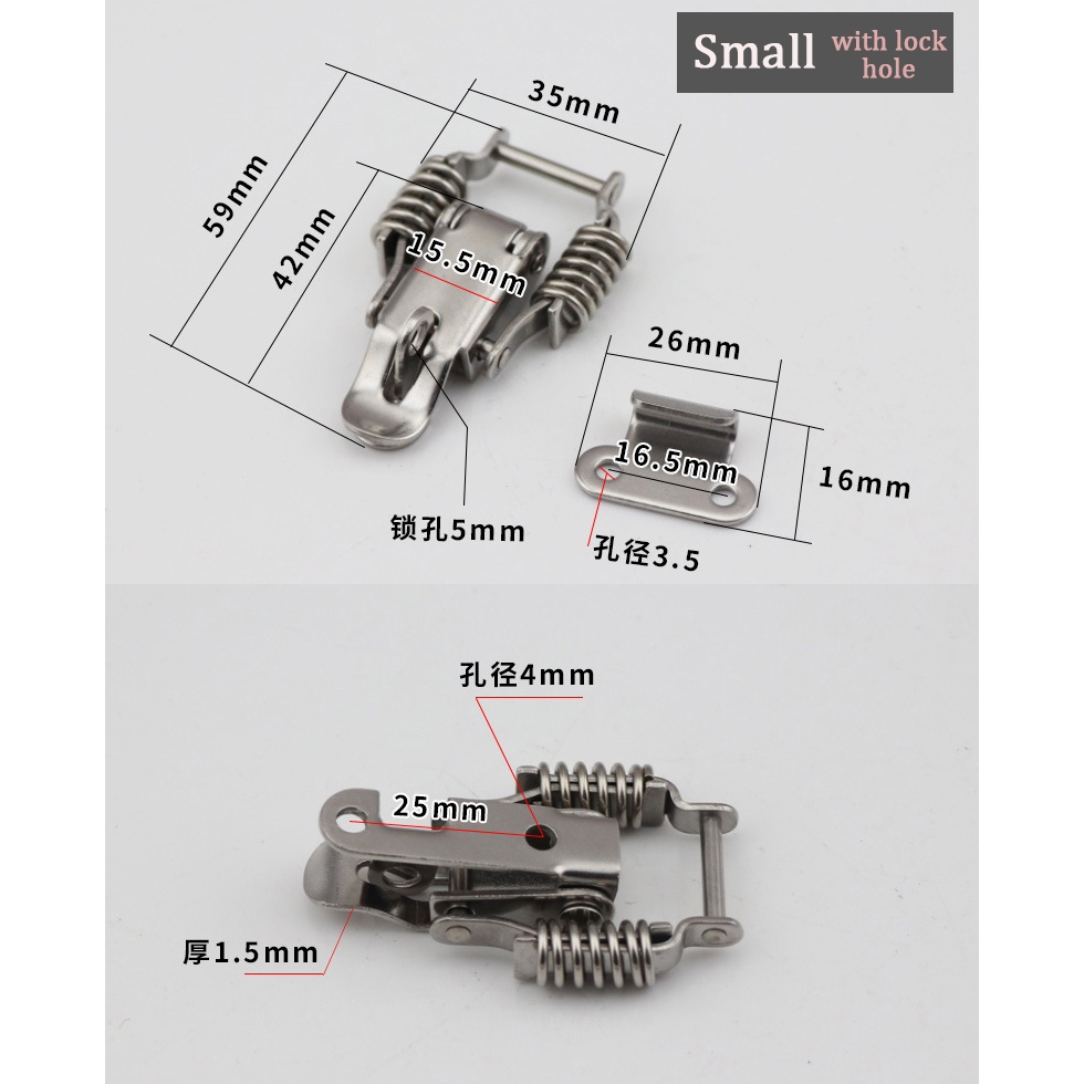 304 Stainless Steel Spring Loaded Toggle Latch Lock Compression Spring ...