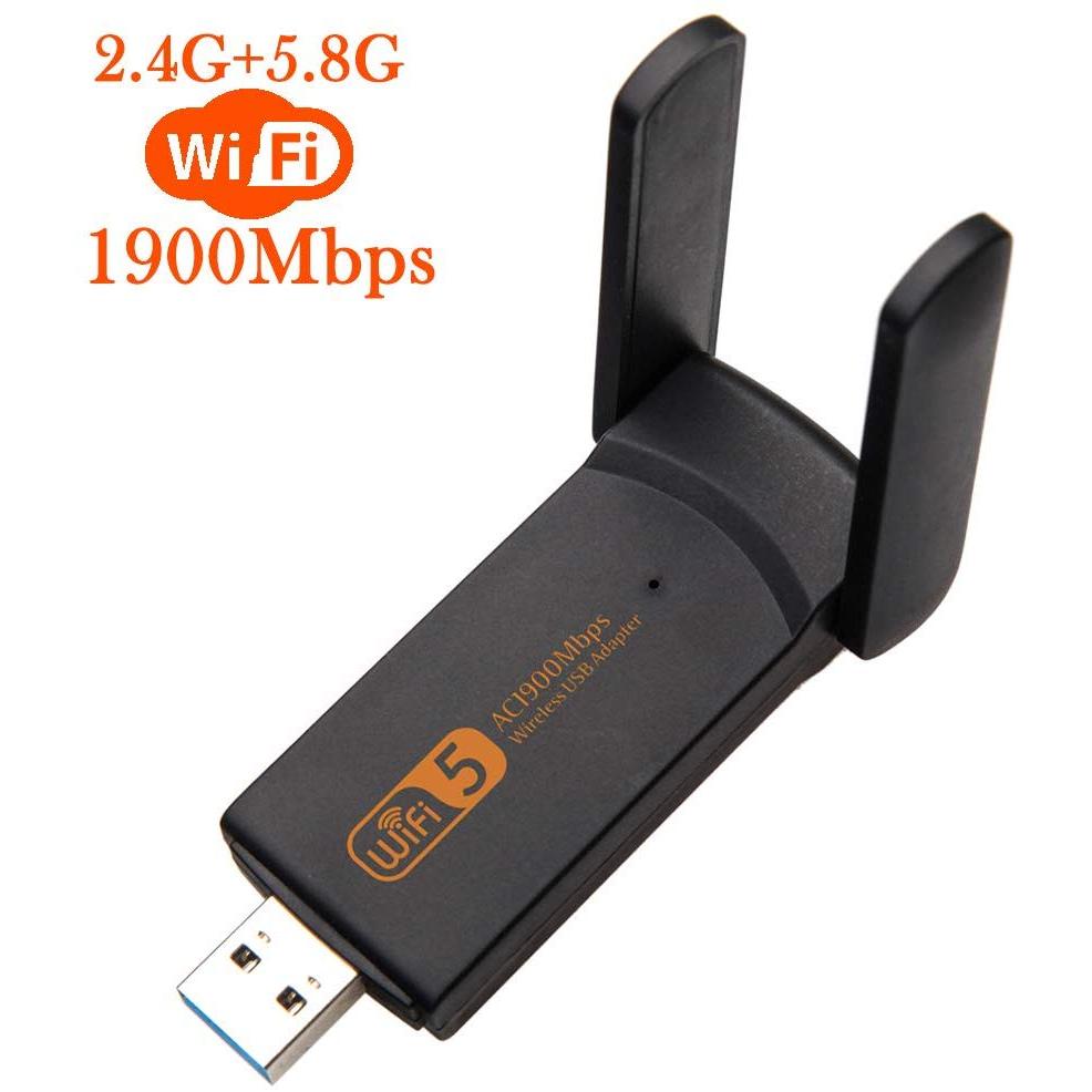 1900Mbps USB 3.0 WiFi Adapter 2.4GHz 5.0GHz External Wireless Network Card Dual Band Wifi ...
