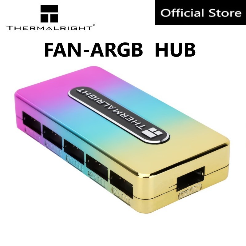 Thermalright PWM Fan Hub ARGB hub 10-Port 4 Pin PC Fan Controller 5/12V Fan Hub Strong Paste ...