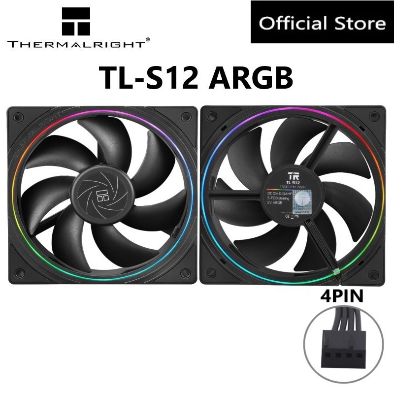 Thermalright TL-S12 ARGB Case Fan CPU Fan 120mm Cooler Fan 1500RPM ...