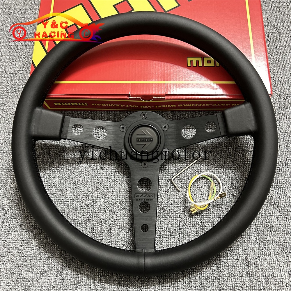 Brand New MOMO P5 Steering Wheel PROTOTIPO BLACK EDITION BLACK Limited ...