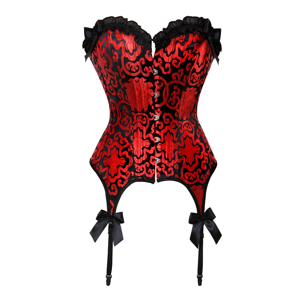 Sexy Female Women Corsets Corsets Top Bustier Lingerie Gothic Red Body ...