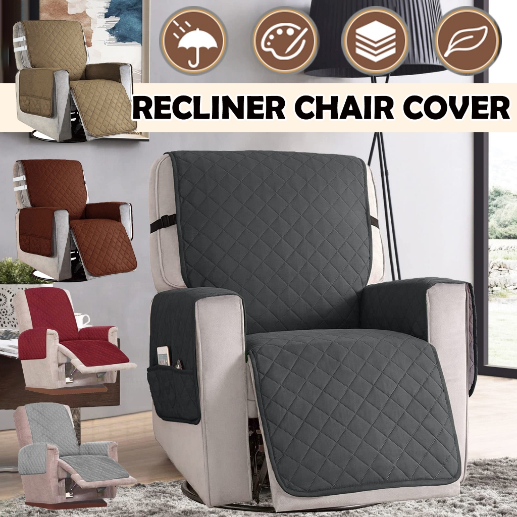 Recliner Chair Cover Reversible Single Couch Coat Washable Sofa Cover ...