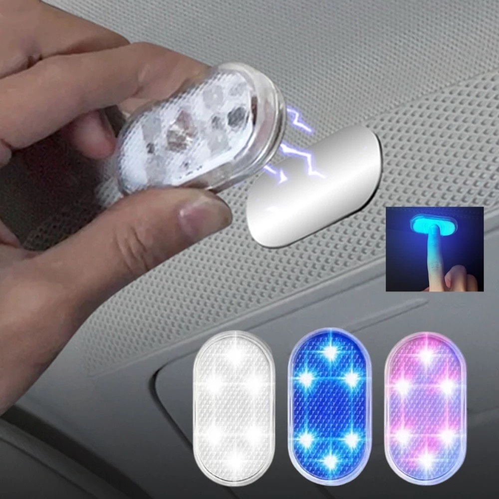 Car LED Touch Lights Wireless Interior Light Auto Roof Ceiling Reading ...