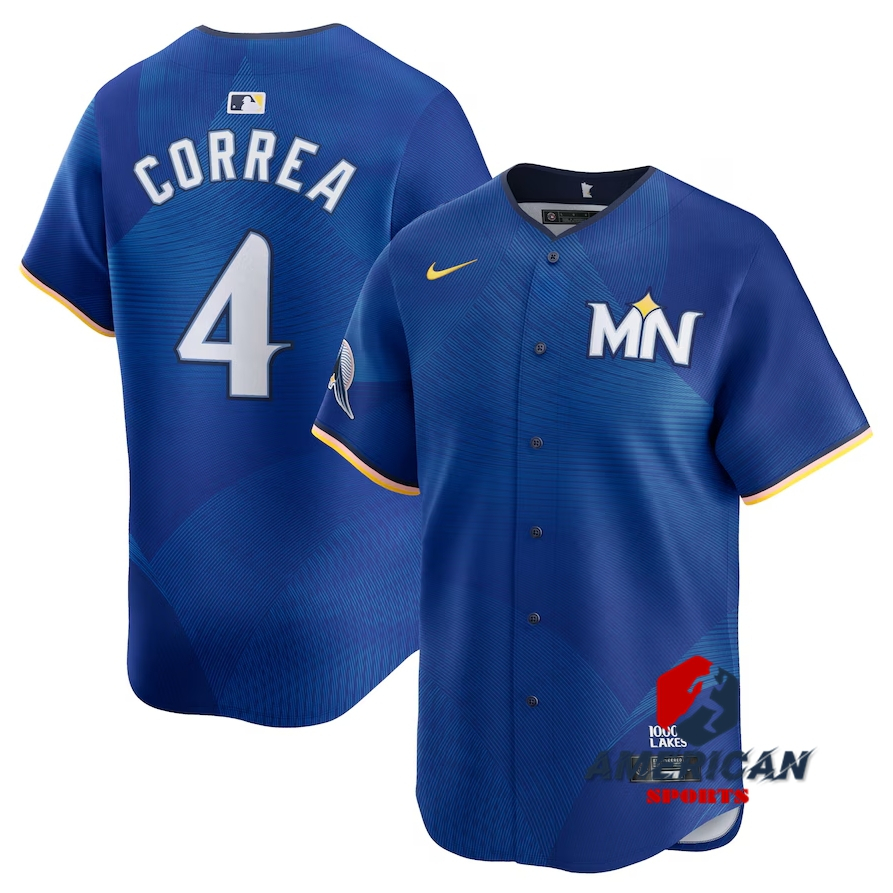 Men's MLB Minnesota Twins Carlos Correa Blue 2024 City Connect Baseball ...