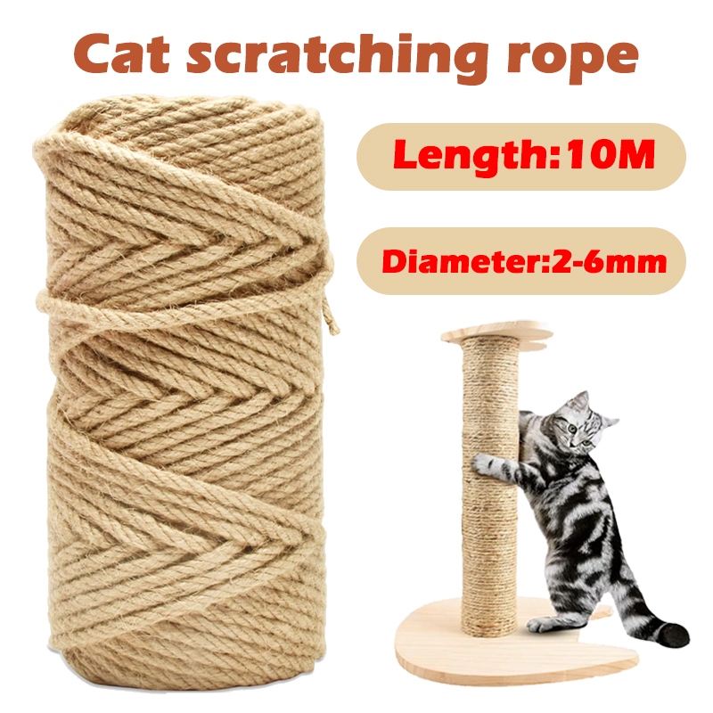 10M DIY Cat scratch rope Natural strong sisal rope for cat scratching ...