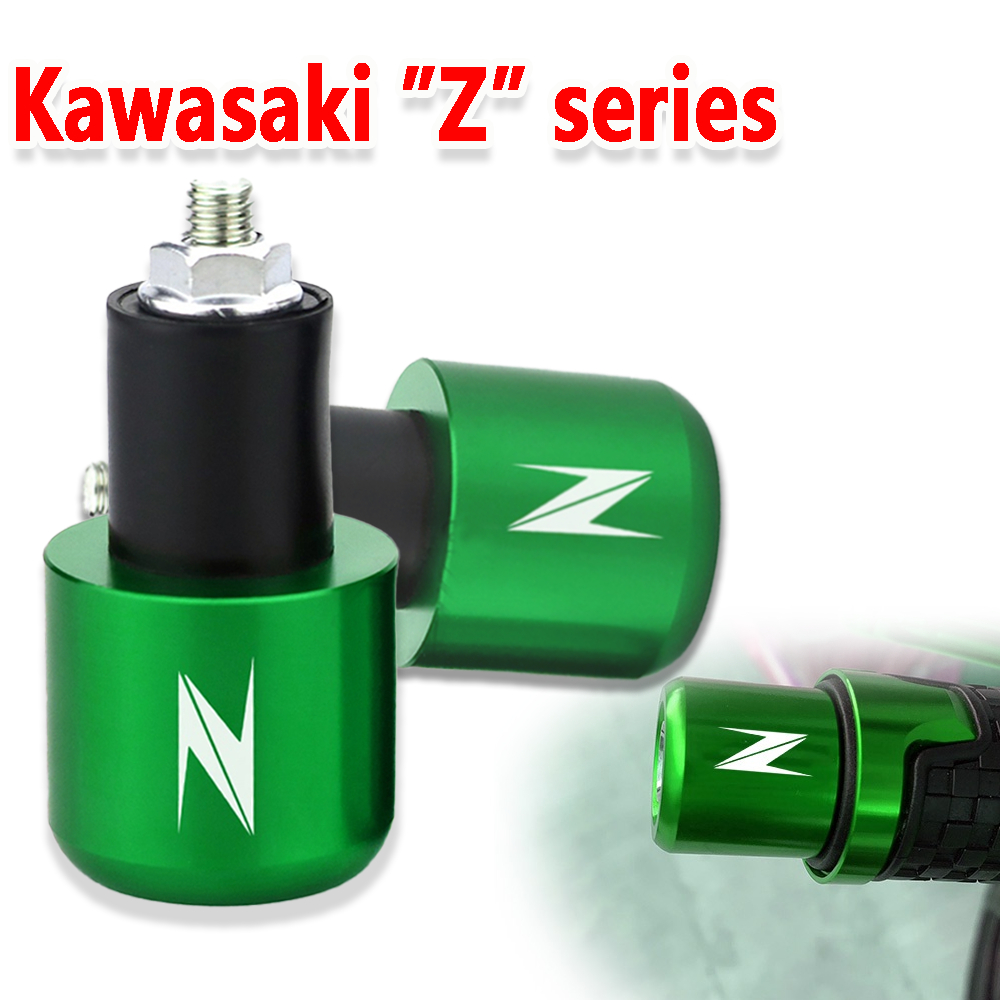 For Kawasaki Z400 Z250 Z650 Z800 Z900 Z1000 Motorcycle Handle Grip End ...